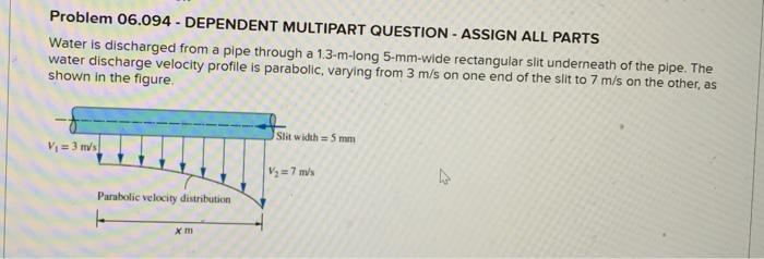 Solved Problem 06.094 - DEPENDENT MULTIPART QUESTION - | Chegg.com
