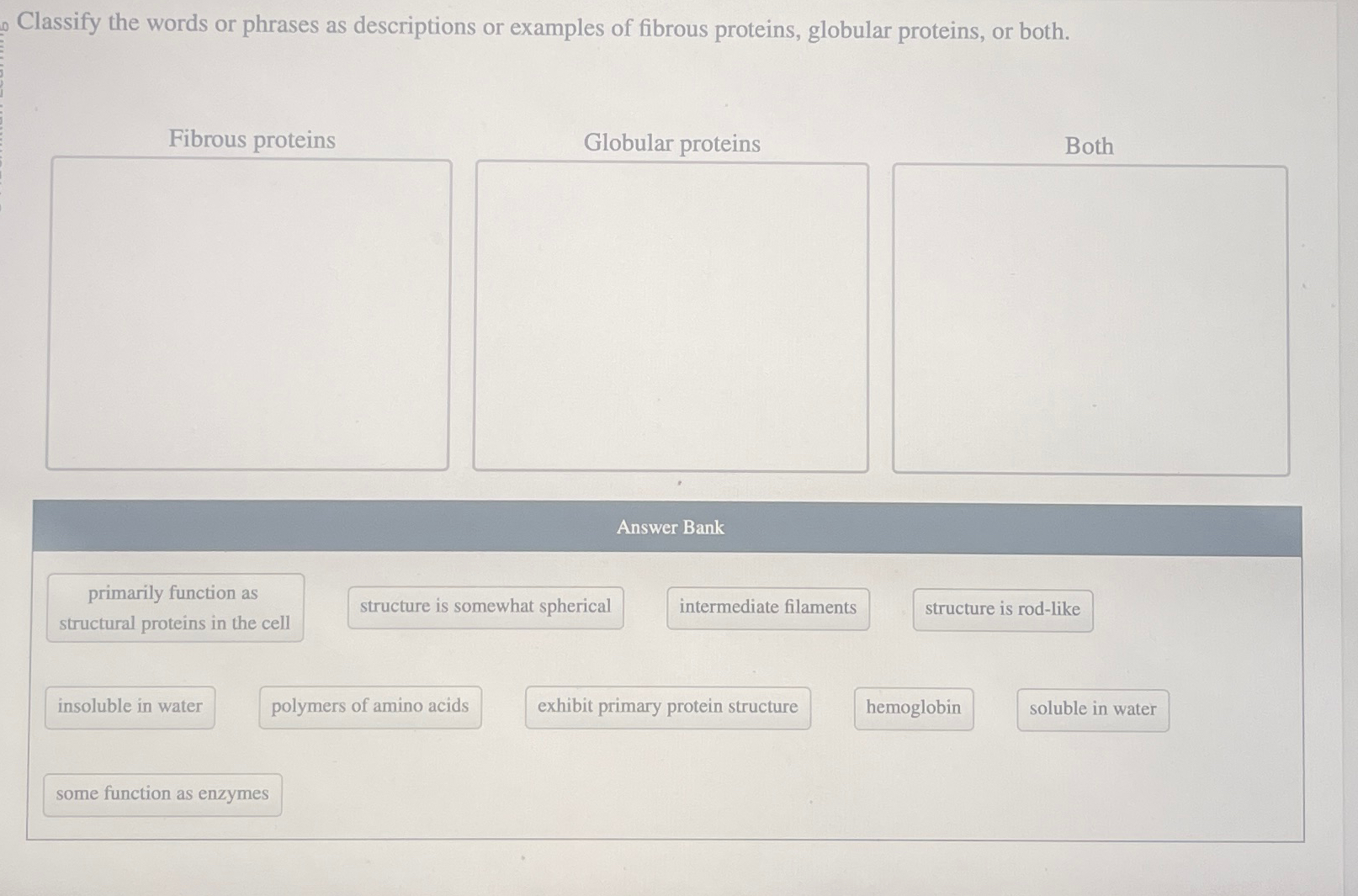 Solved Classify the words or phrases as descriptions or | Chegg.com