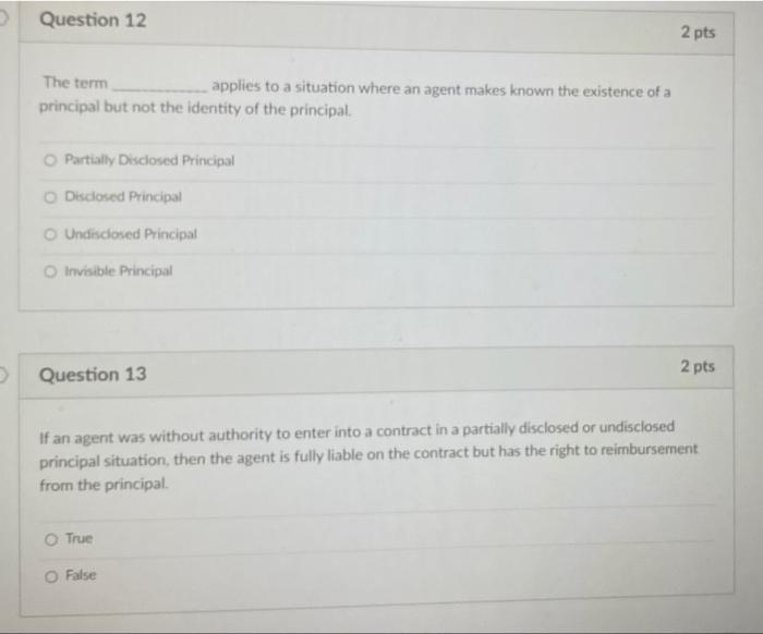 Solved The term applies to a situation where an agent makes | Chegg.com