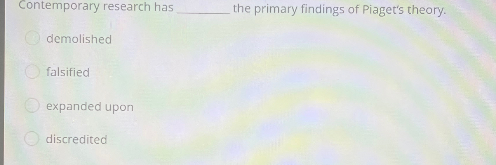 Solved Contemporary research has the primary findings of | Chegg.com