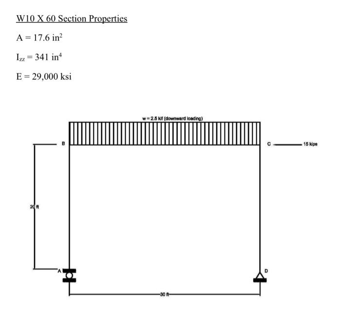 W10 X 60 Section Properties | Chegg.com