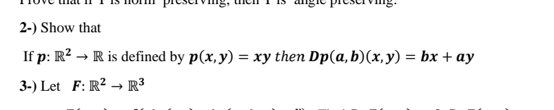Solved 2-) ﻿Show thatIf p:R2→R ﻿is defined by p(x,y)=xy | Chegg.com