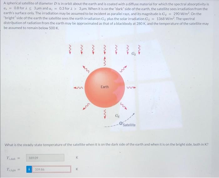 Solved A spherical satellite of diameter D is in orbit about | Chegg.com