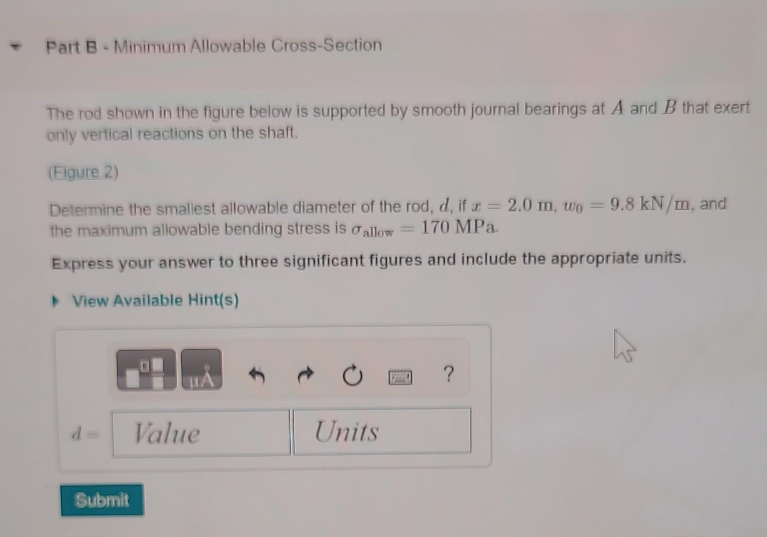 Solved Learning Goal: To apply the flexure formula to beams | Chegg.com