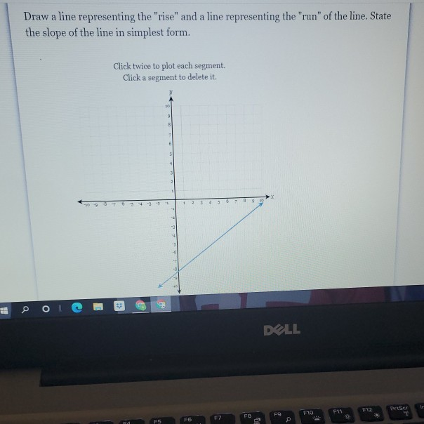 Solved Draw a line representing the "rise" and a line | Chegg.com