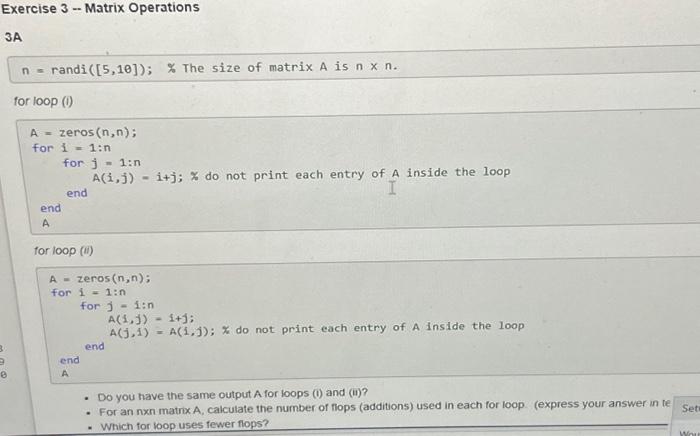 Solved - Do you have the same output A for loops (i) and | Chegg.com