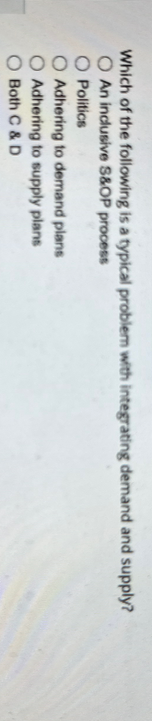 Solved Which of the following is a typical problem with | Chegg.com