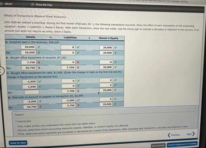 Solved og resource from Cengage Learning eBook Show Me How | Chegg.com
