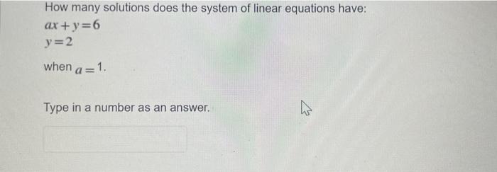 Solved How many solutions does the system of linear | Chegg.com