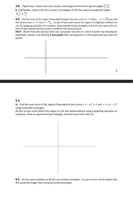 Solved 3.R. Trig Review: what is the sine, cosine, and | Chegg.com