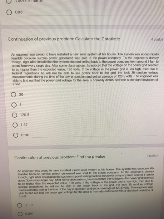 Solved UUSI ile Otro: Continuation of previous problem: | Chegg.com