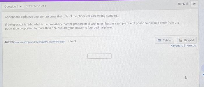 Solved A telephone exchange operator assumes that 7% of the | Chegg.com