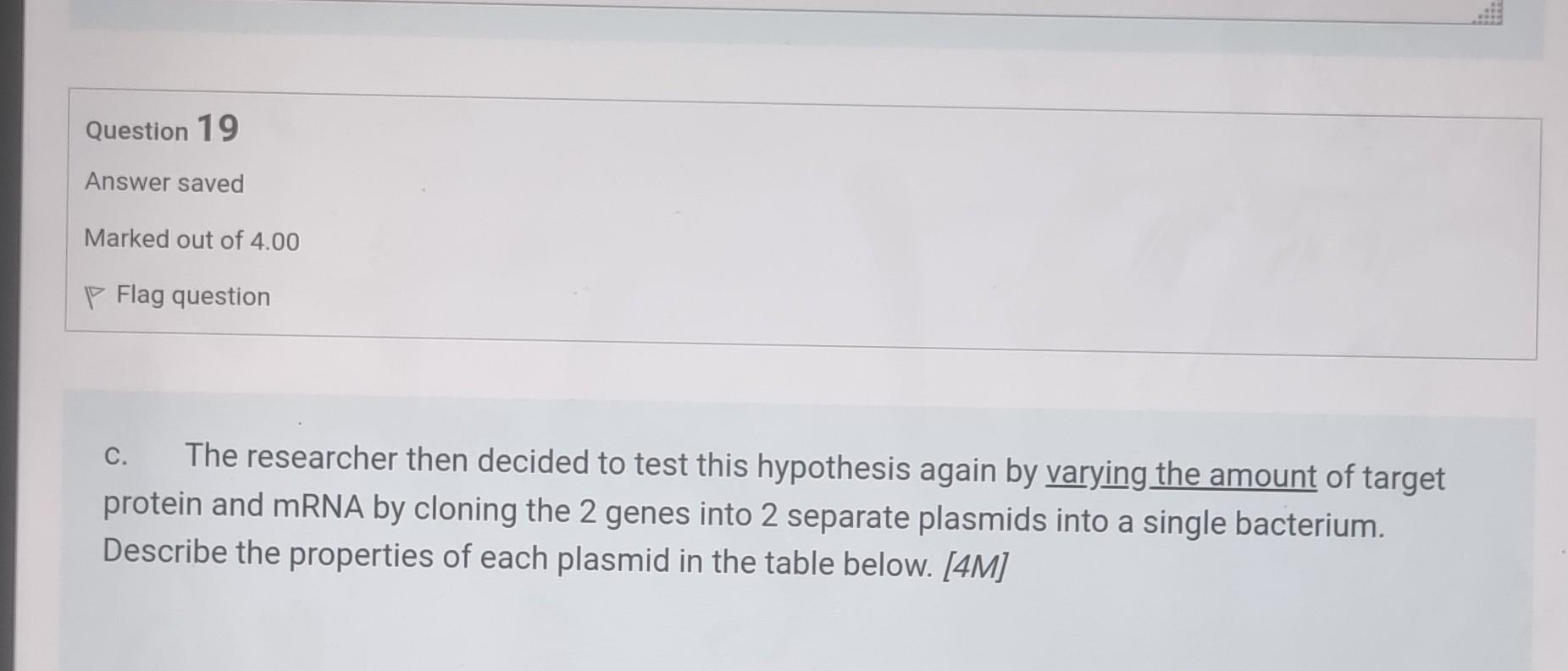 Solved A researcher hypothesises that a nuclease protein | Chegg.com