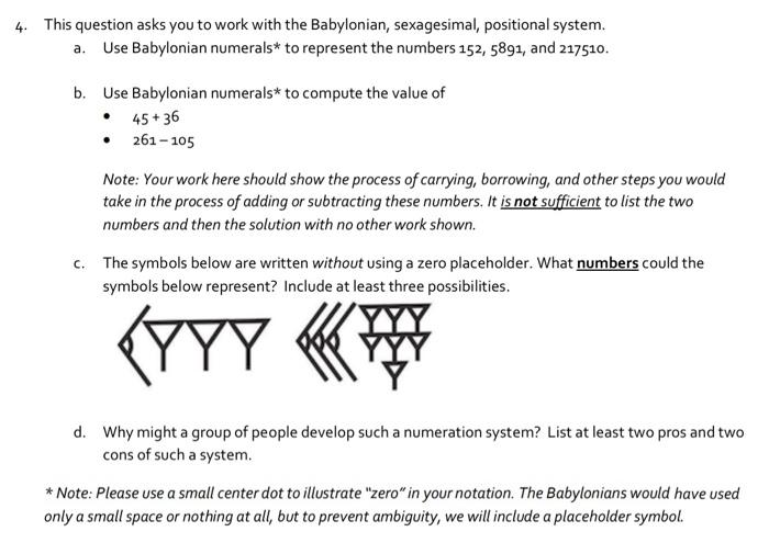 Solved This question asks you to work with the Babylonian, | Chegg.com