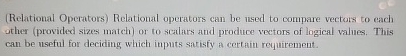 Solved (Relational Operators) ﻿Relational operators can be | Chegg.com