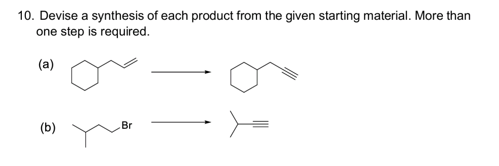 Solved Devise a synthesis of each product from the given | Chegg.com