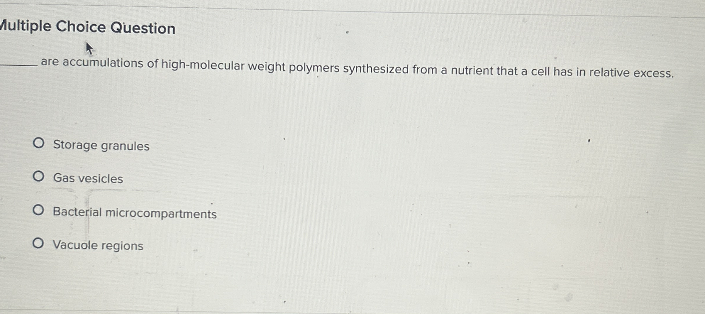 Solved Multiple Choice Questionare accumulations of | Chegg.com