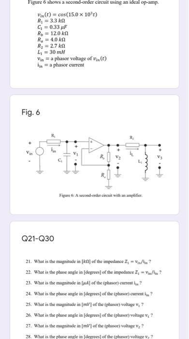 Solved Figure 6 shows a second-order circuit using an ideal | Chegg.com