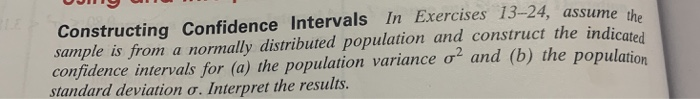 Solved UUM Constructing Confidence Intervals In Exercises | Chegg.com