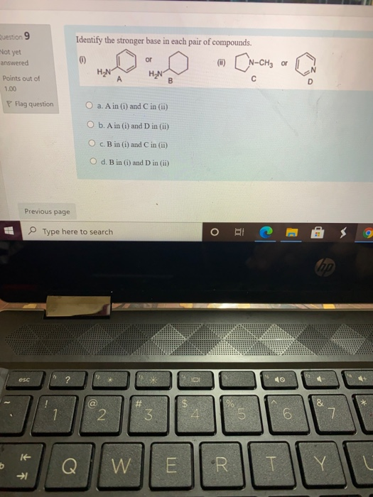 Solved Question 9 Identify the stronger base in each pair of | Chegg.com