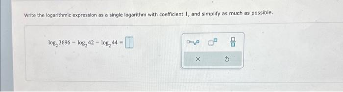 Solved Write the logarithmic expression as a single | Chegg.com