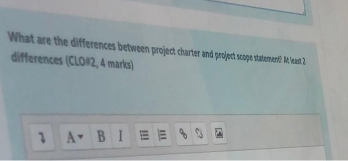 Solved What are the differences between project charter and | Chegg.com