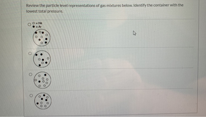 Solved Review the particle level representations of gas | Chegg.com
