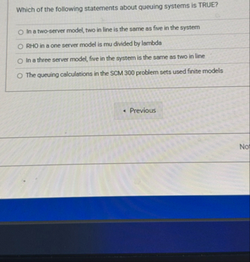 Solved Which of the following statements about queuing | Chegg.com