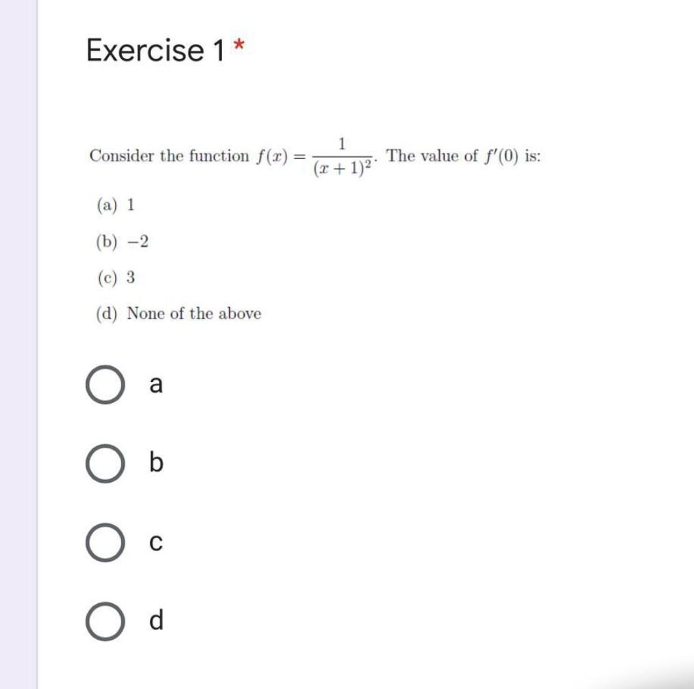 Solved Exercise 1* 1 Consider the function f(x) = (x + 1)2 | Chegg.com