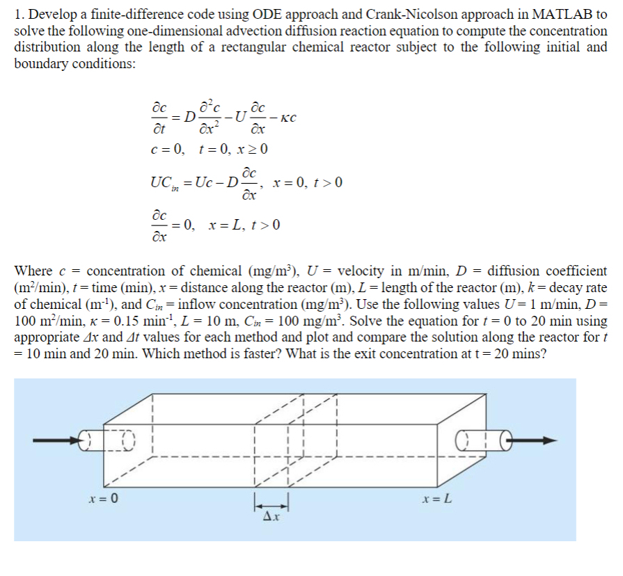Solved Develop a finite-difference code using ODE approach | Chegg.com