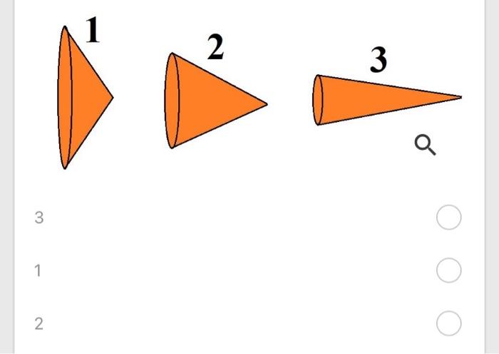 Solved Consider the following 3 copper cones. Although they | Chegg.com