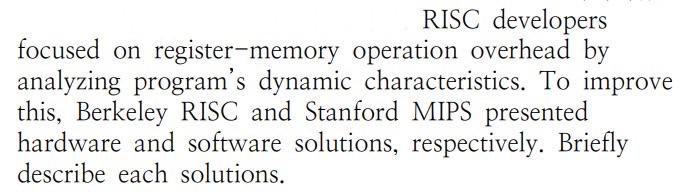 Solved RISC developers focused on register-memory operation | Chegg.com