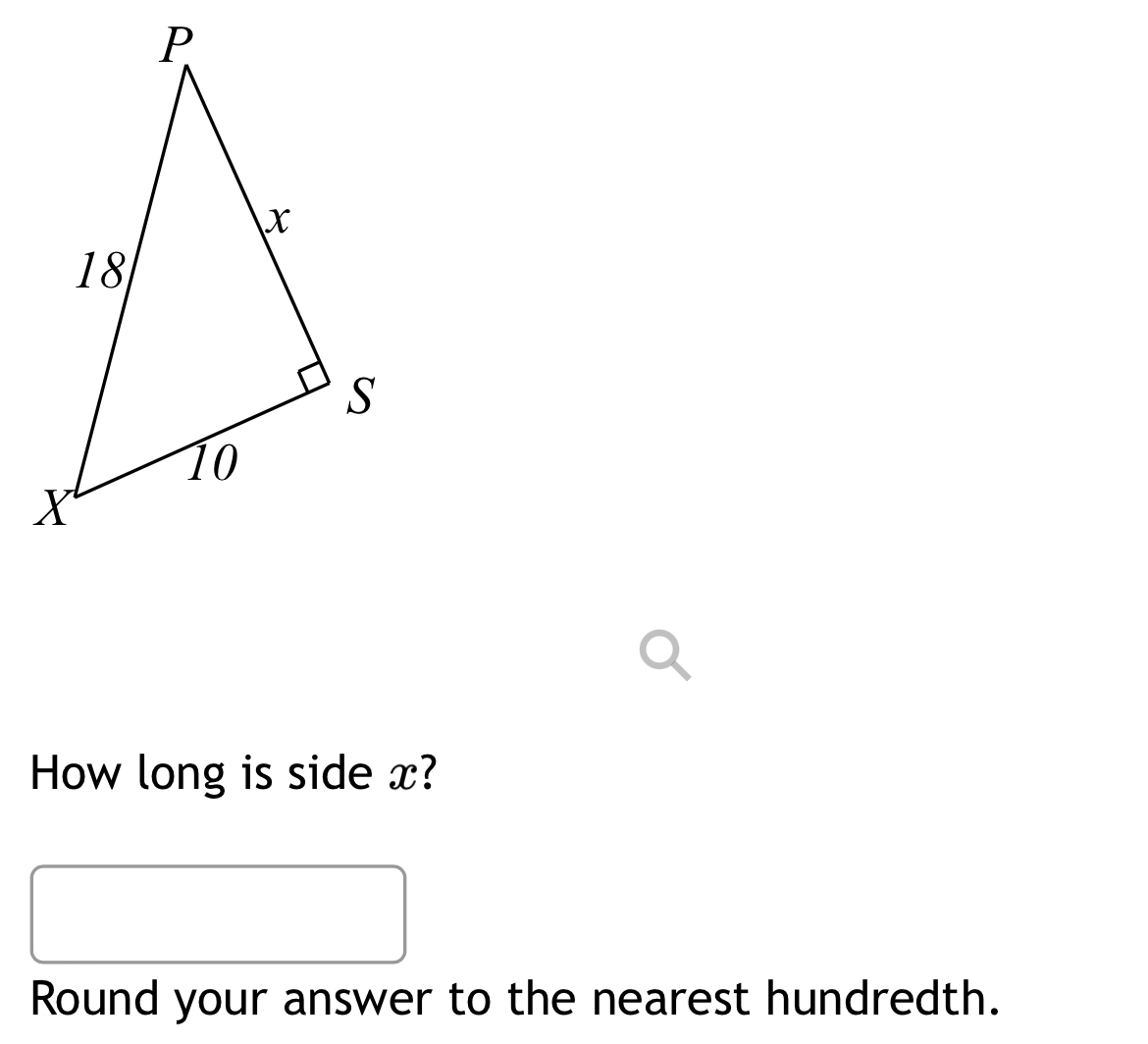 Solved How long is side x ?Round your answer to the nearest | Chegg.com