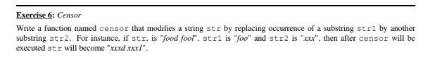 Solved Exercise 6 Censor Write A Function Named Censor That 0851