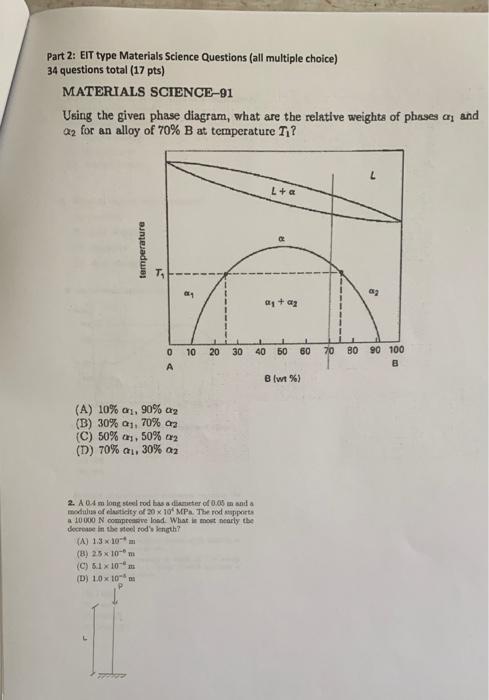 Solved Part 2: EIT type Materials Science Questions (all | Chegg.com