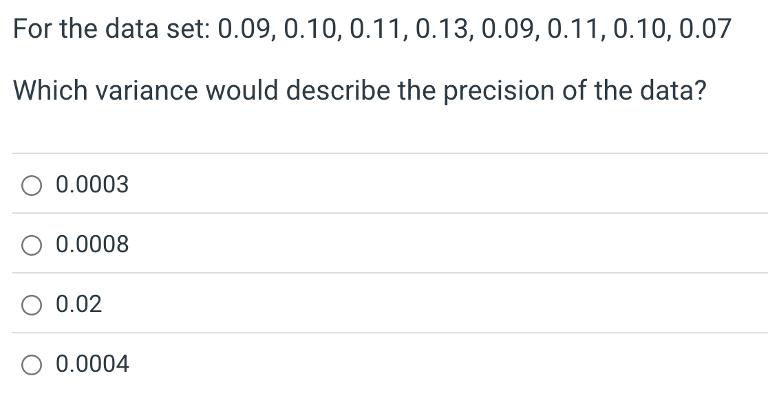 Solved For the data set: | Chegg.com