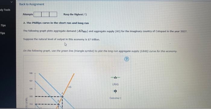 2. The Phillips curve in the short ran and long run | Chegg.com