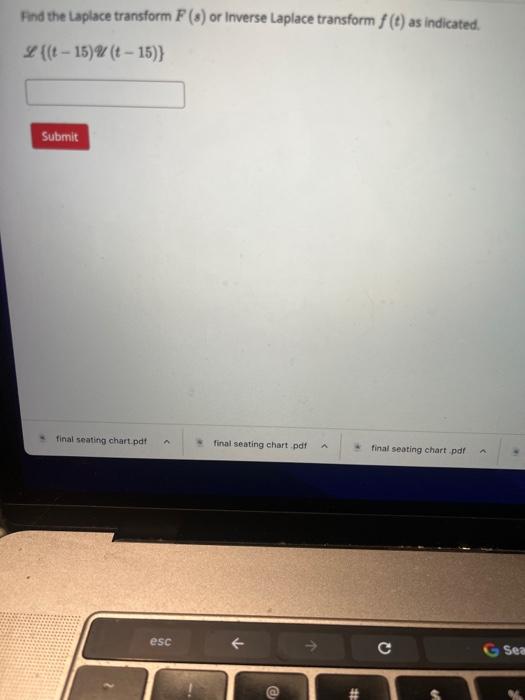Solved Find the Laplace transform F(s) or Inverse Laplace | Chegg.com