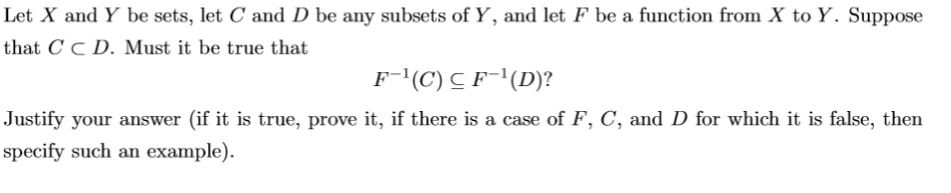 Solved Let x ﻿and Y be ﻿sets, let C ﻿and D be ﻿any subsets | Chegg.com