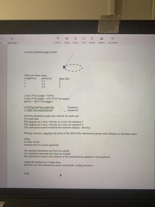 Solved Add Page Inwert Table Chart Text Shape Media Comment | Chegg.com