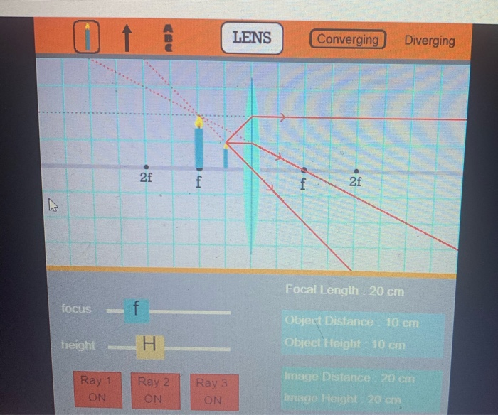 Solved for each image with object distances of 70cm, 50, 40, | Chegg.com