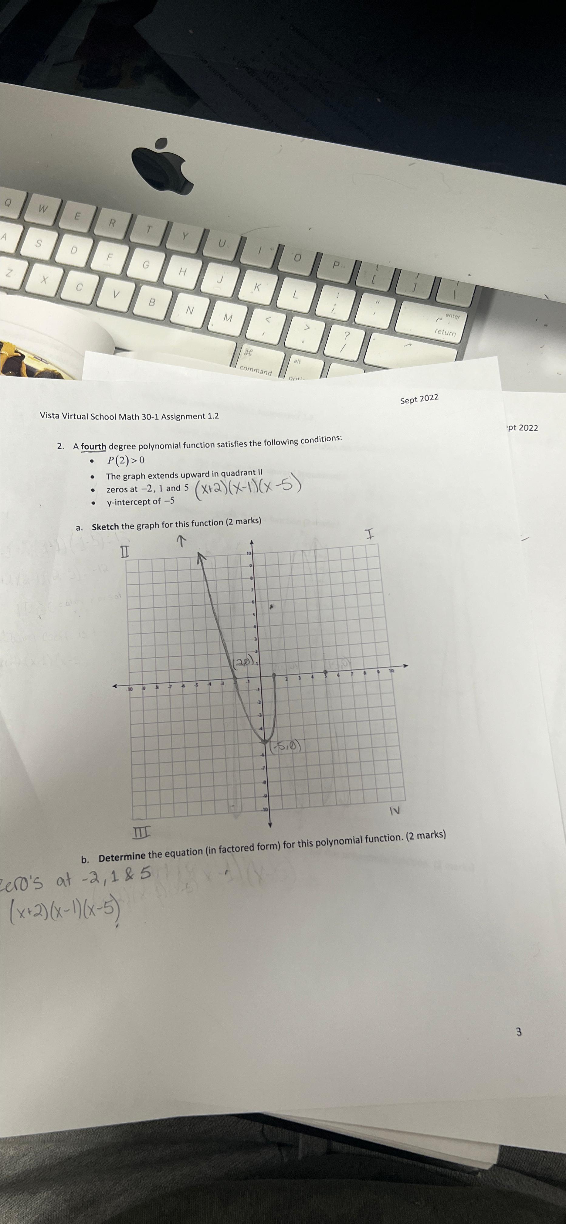 Solved Vista Virtual School Math 30-1 ﻿Assignment 1.22. ﻿A | Chegg.com
