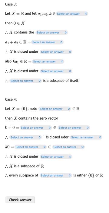 Solved drop down options are scalar multiplication, X, | Chegg.com