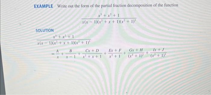Solved Write out the form of the partial fraction | Chegg.com
