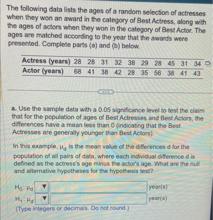 Solved The following data lists the ages of a random | Chegg.com