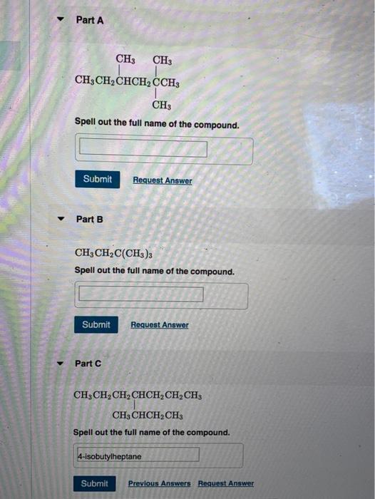 Solved CH3CH2C(CH2CH3)2CH2CH2CH3 Spell out the full name of | Chegg.com