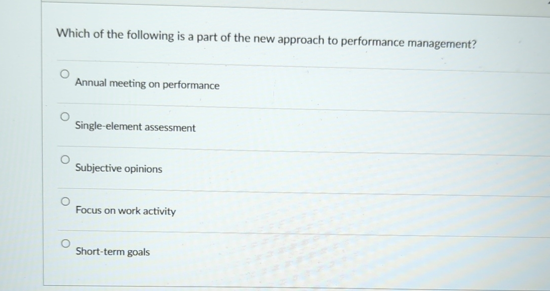 Solved Which of the following is a part of the new approach | Chegg.com