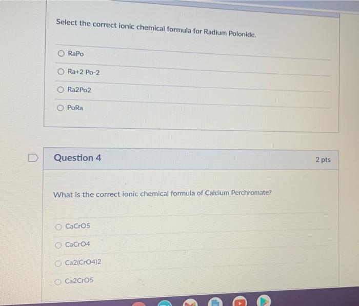 Solved Select the correct ionic chemical formula for Radium | Chegg.com
