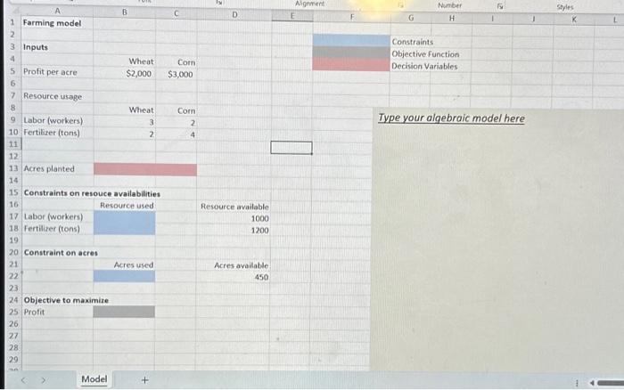 Solved Introduction to Optimization Modeling - Q1 (Farmer in | Chegg.com
