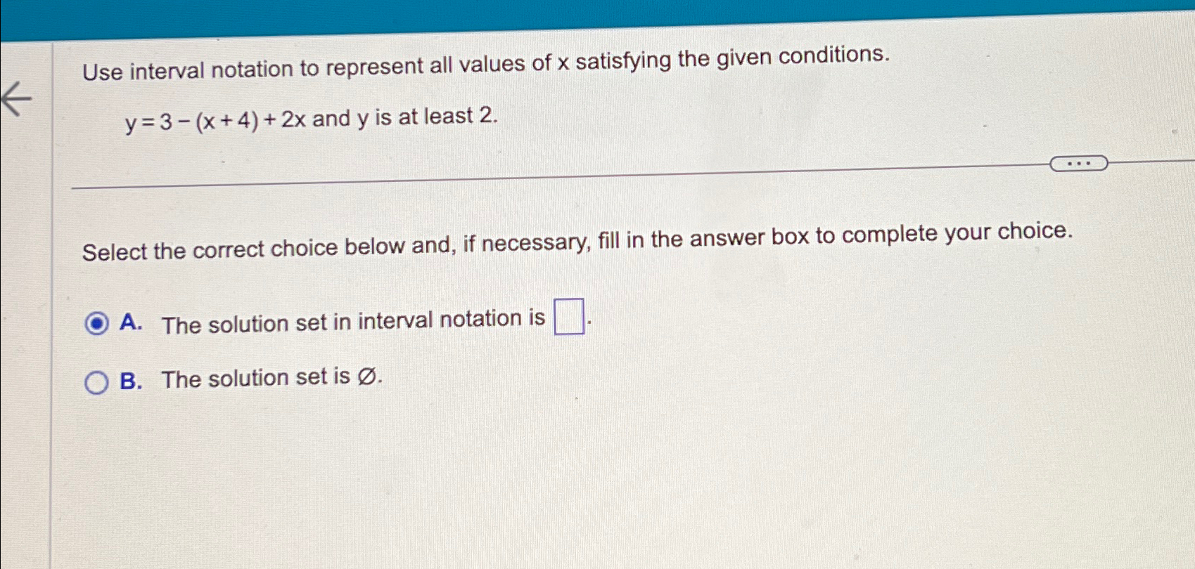 Solved Use interval notation to represent all values of x | Chegg.com